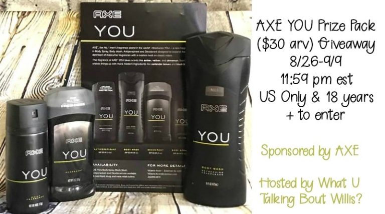 AXE YOU Prize Pack ($30 arv) Giveaway - Beautiful Touches