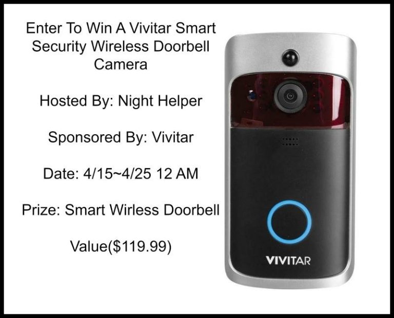 Vivitar Smart Security Wireless Doorbell Camera Giveaway - Beautiful ...
